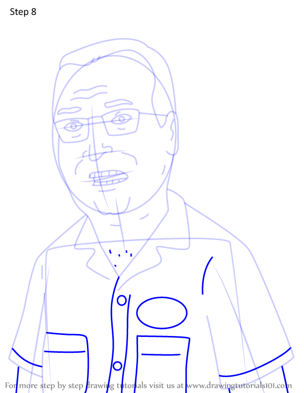 How to Draw Bob Handley from King of the Hill (King of the Hill) Step ...