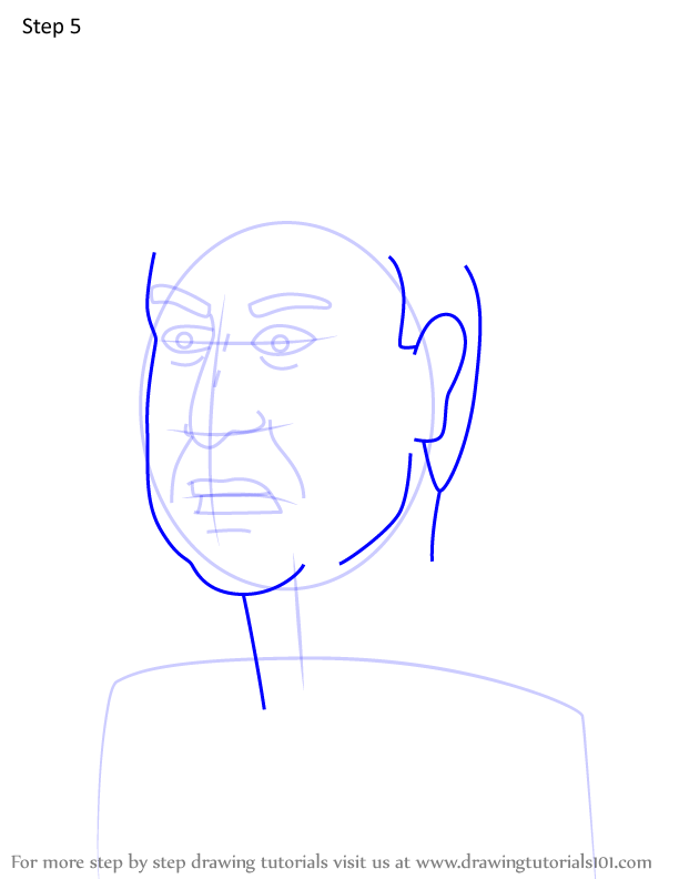 How to Draw Coach Maxwell from King of the Hill (King of the Hill) Step ...