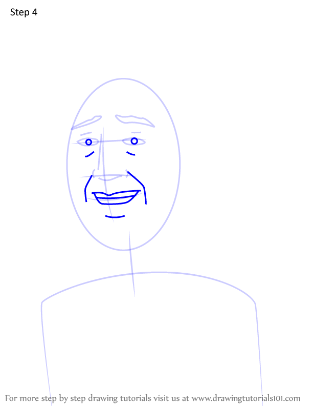 How to Draw Grant Trimble from King of the Hill (King of the Hill) Step ...