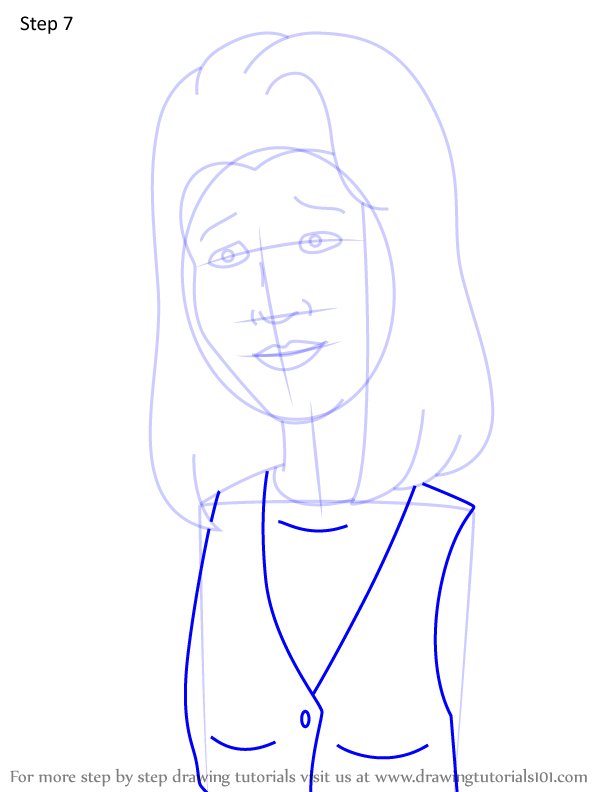 How to Draw Marilyn from King of the Hill (King of the Hill) Step by ...