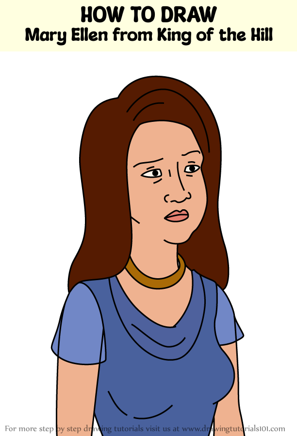 How to Draw Mary Ellen from King of the Hill (King of the Hill) Step by ...