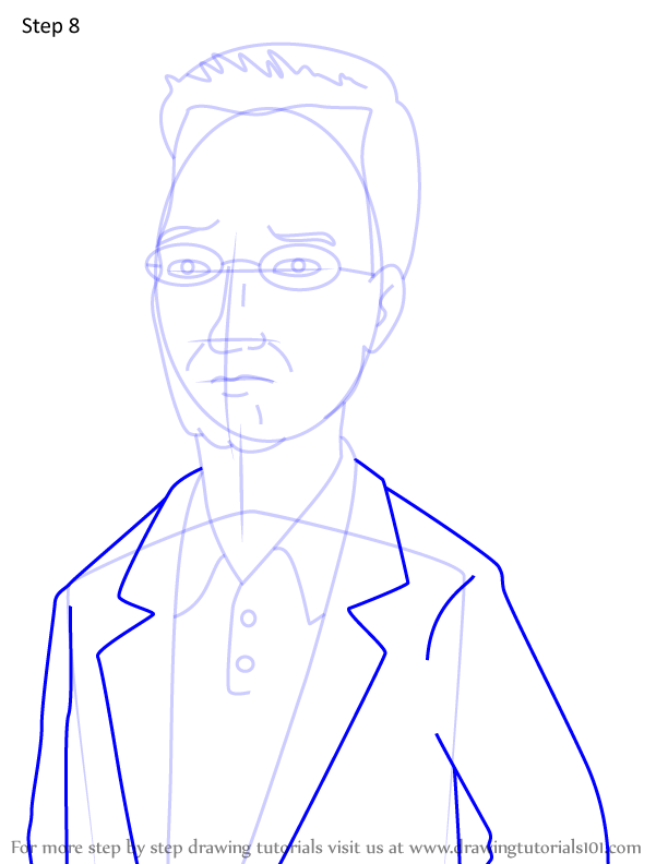 How to Draw Miles Burton from King of the Hill (King of the Hill) Step ...