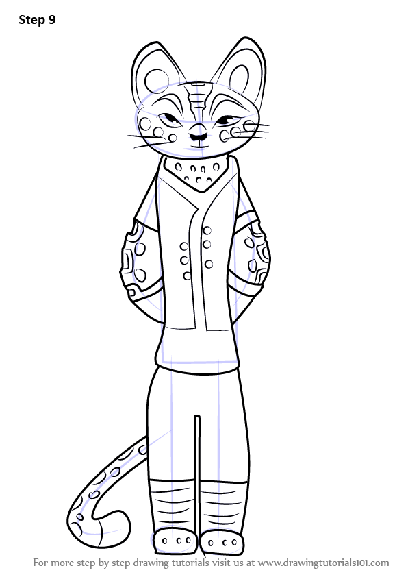 How to Draw Junjie's leopard students from Kung Fu Panda - Legends of ...