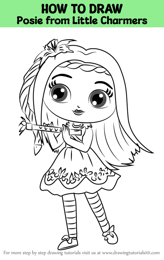 How to Draw Posie from Little Charmers (Little Charmers) Step by Step ...