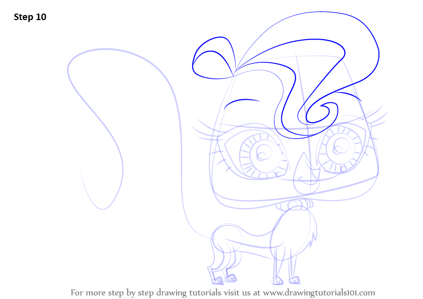 How to Draw Mitzi from Littlest Pet Shop (Littlest Pet Shop) Step by ...