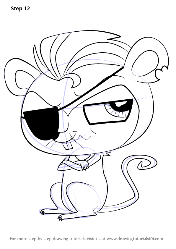 How to Draw Pete from Littlest Pet Shop (Littlest Pet Shop) Step by ...