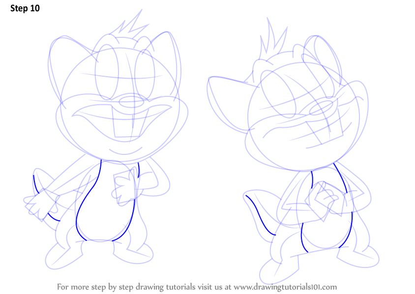 How to Draw Mac and Tosh from Looney Tunes (Looney Tunes) Step by Step ...