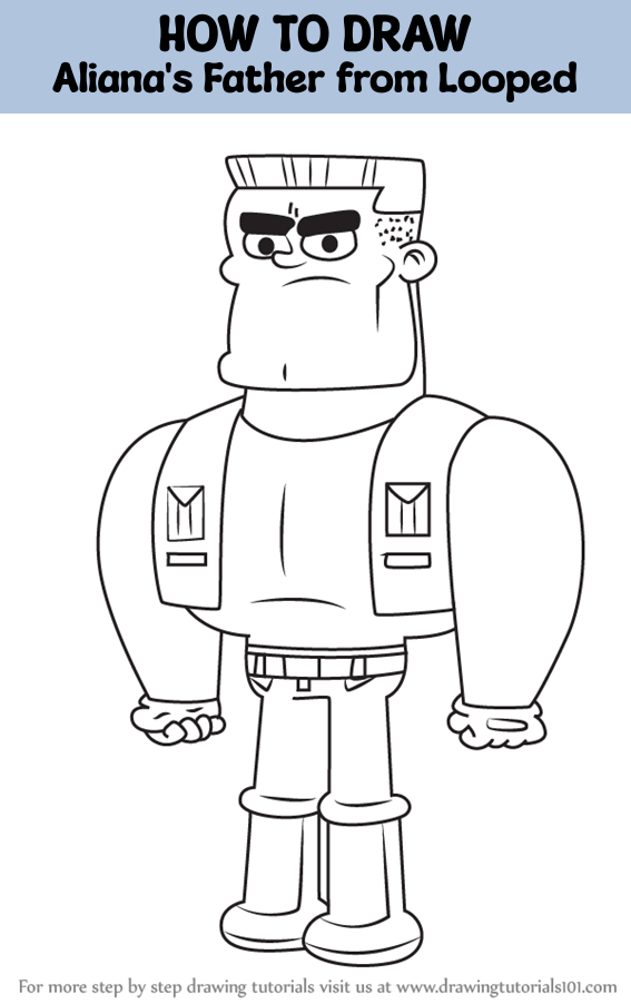 How to Draw Aliana's Father from Looped (Looped) Step by Step ...