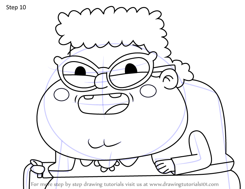 How to Draw Old Lady from Looped (Looped) Step by Step ...