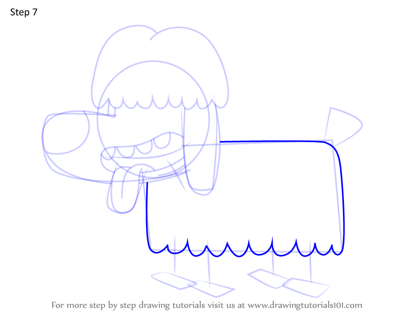 Step by Step How to Draw Rover from Looped : DrawingTutorials101.com