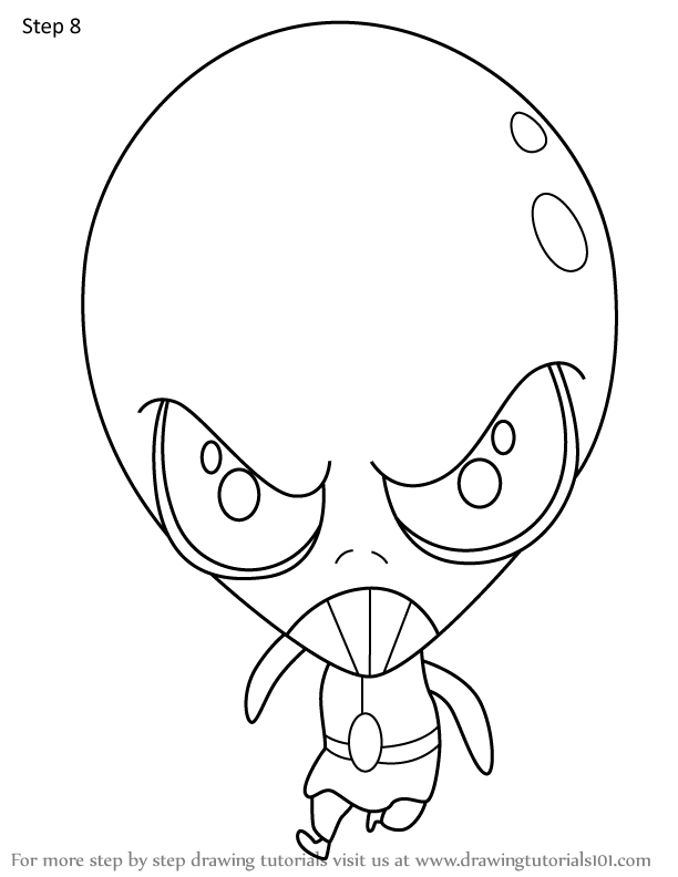 How to Draw Blue Egghead minion from Lucky Fred (Lucky Fred) Step by ...