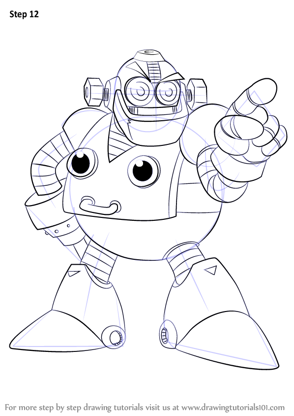 How to Draw Auto from Mega Man (Mega Man) Step by Step ...