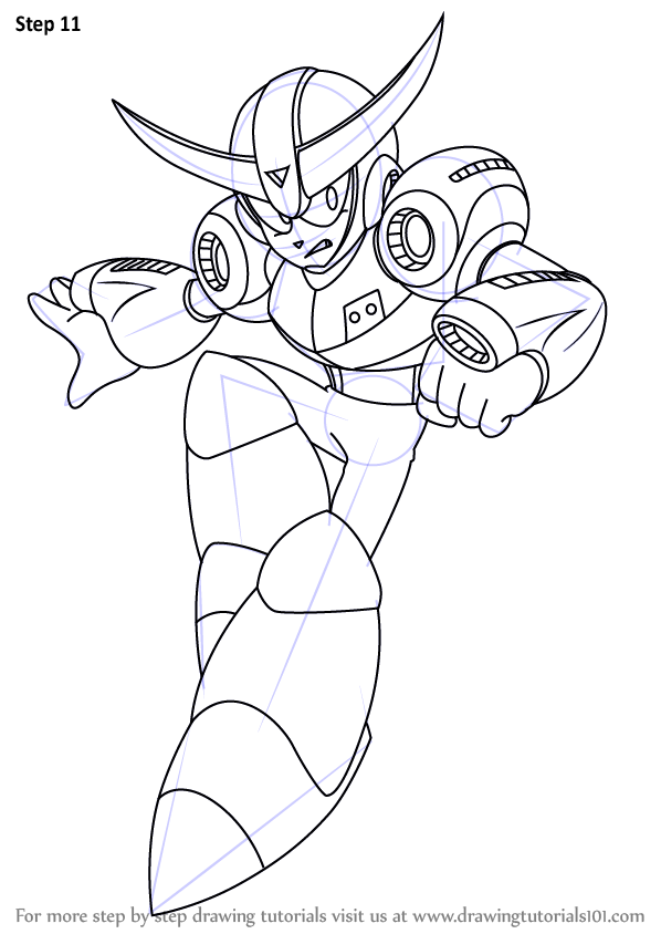 How to Draw Ballade from Mega Man (Mega Man) Step by Step ...