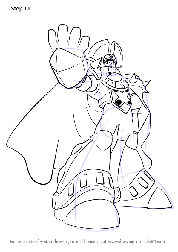How to Draw King from Mega Man (Mega Man) Step by Step ...