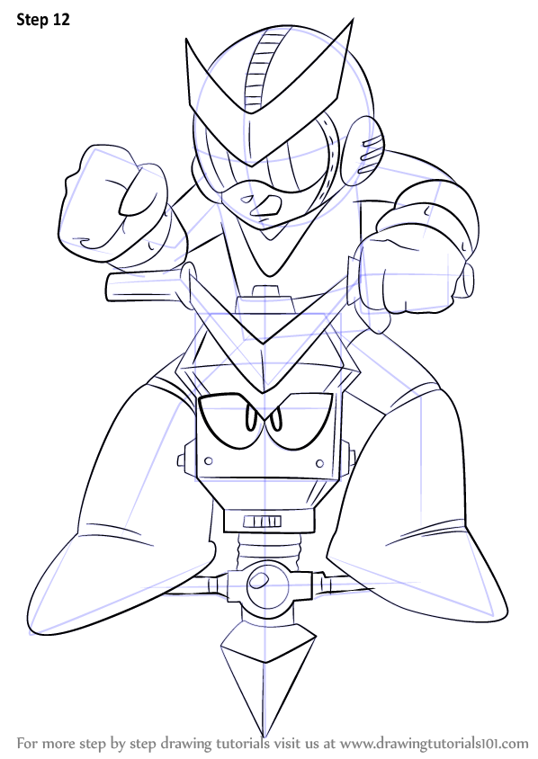 How to Draw Quint from Mega Man (Mega Man) Step by Step ...