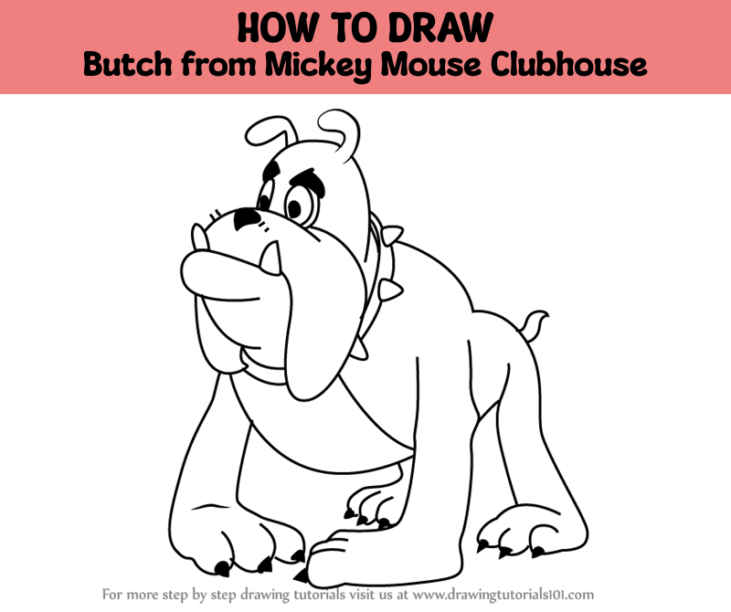 How to Draw Butch from Mickey Mouse Clubhouse (Mickey Mouse Clubhouse ...