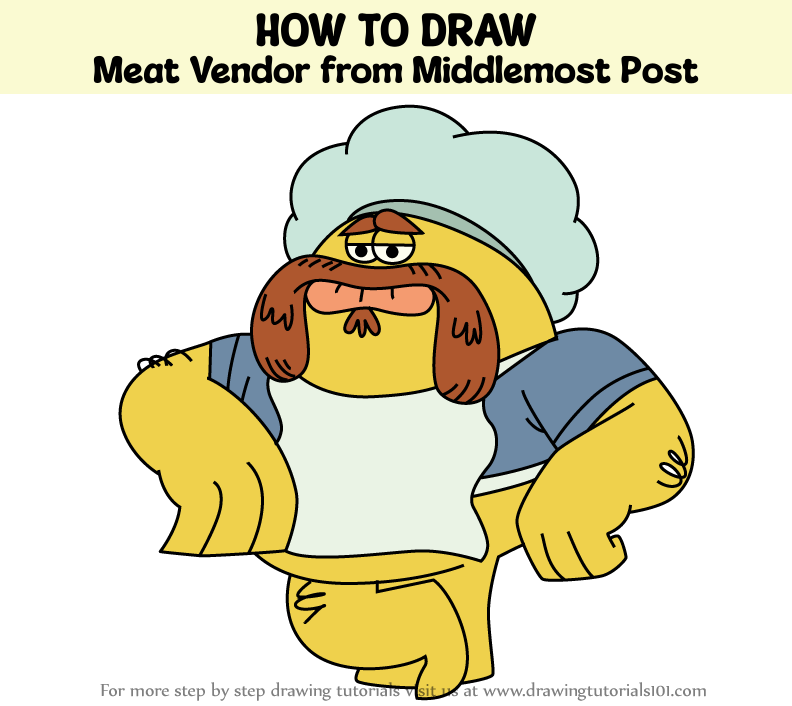 How to Draw Meat Vendor from Middlemost Post (Middlemost Post) Step by ...