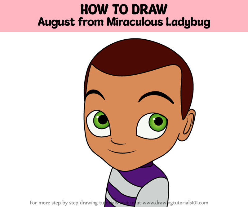 How to Draw August from Miraculous Ladybug (Miraculous Ladybug) Step by ...