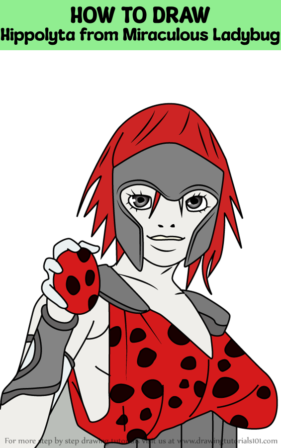 How to Draw Hippolyta from Miraculous Ladybug (Miraculous Ladybug) Step ...