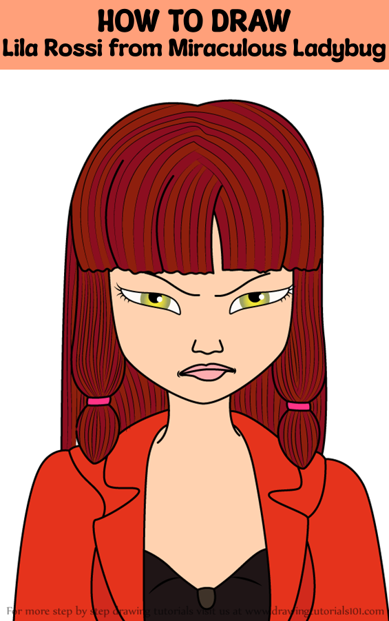 How to Draw Lila Rossi from Miraculous Ladybug (Miraculous Ladybug ...