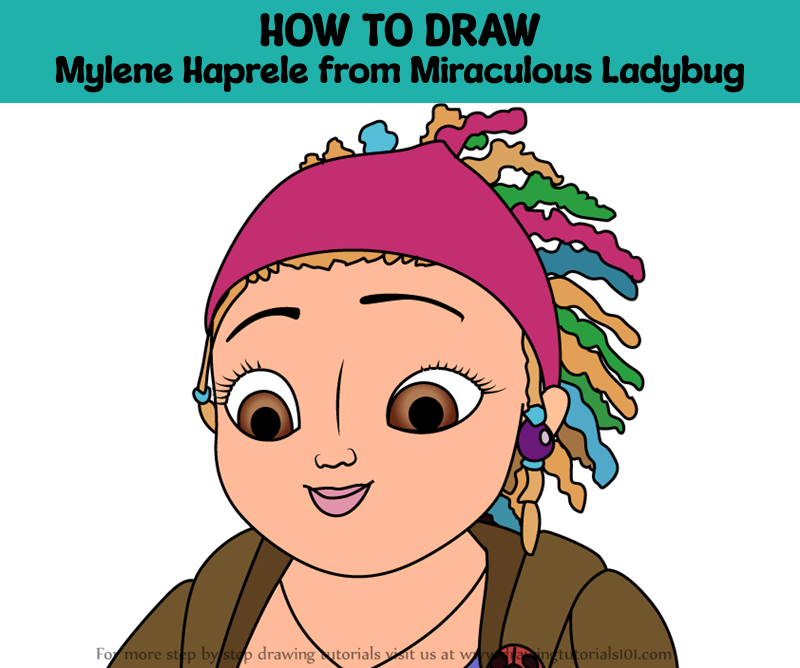 How to Draw Mylene Haprele from Miraculous Ladybug (Miraculous Ladybug ...