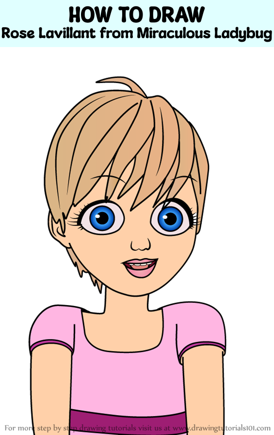 How to Draw Rose Lavillant from Miraculous Ladybug (Miraculous Ladybug ...