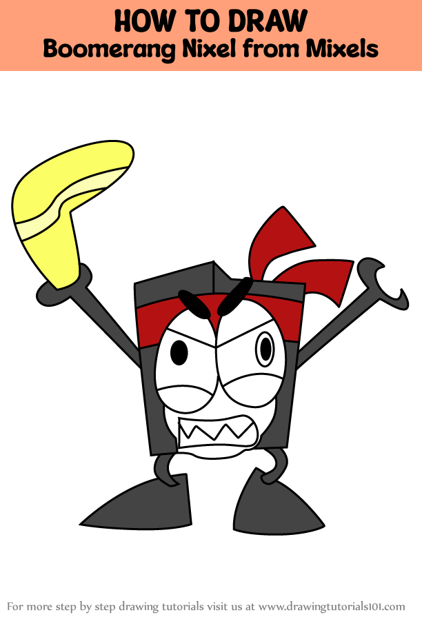 How to Draw Boomerang Nixel from Mixels (Mixels) Step by Step ...