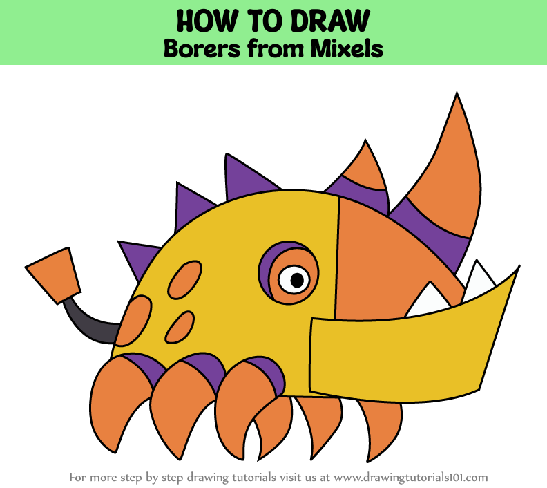 How to Draw Borers from Mixels (Mixels) Step by Step ...