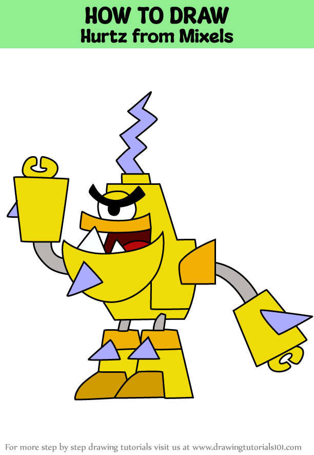 How to Draw Hurtz from Mixels (Mixels) Step by Step ...