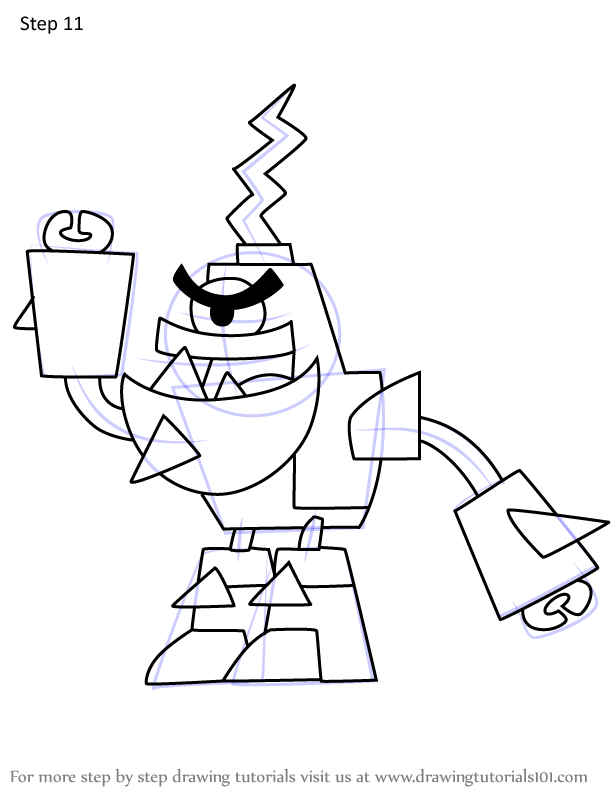 How to Draw Hurtz from Mixels (Mixels) Step by Step ...