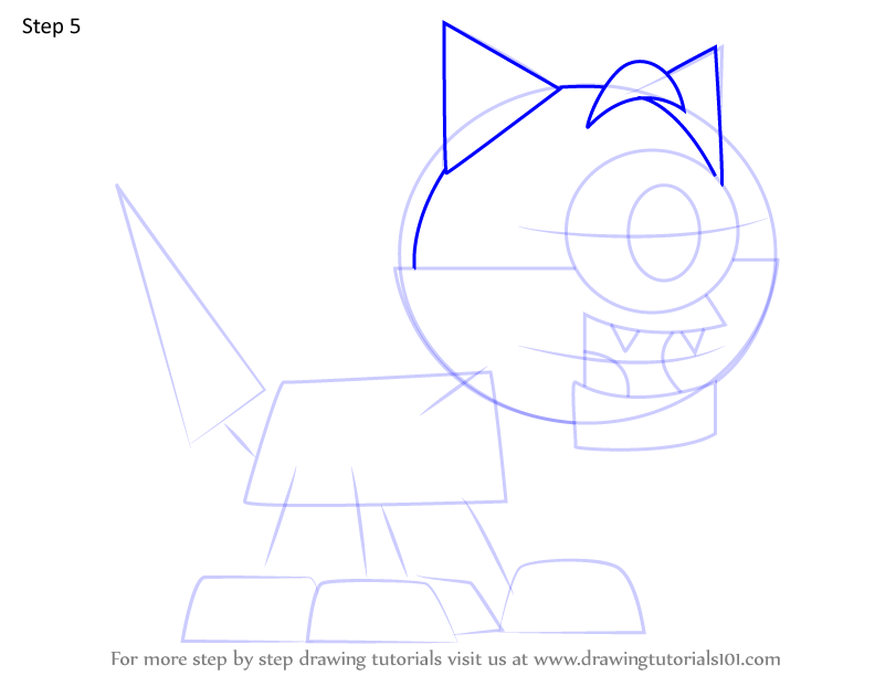 How to Draw Mixie Cat from Mixels (Mixels) Step by Step ...