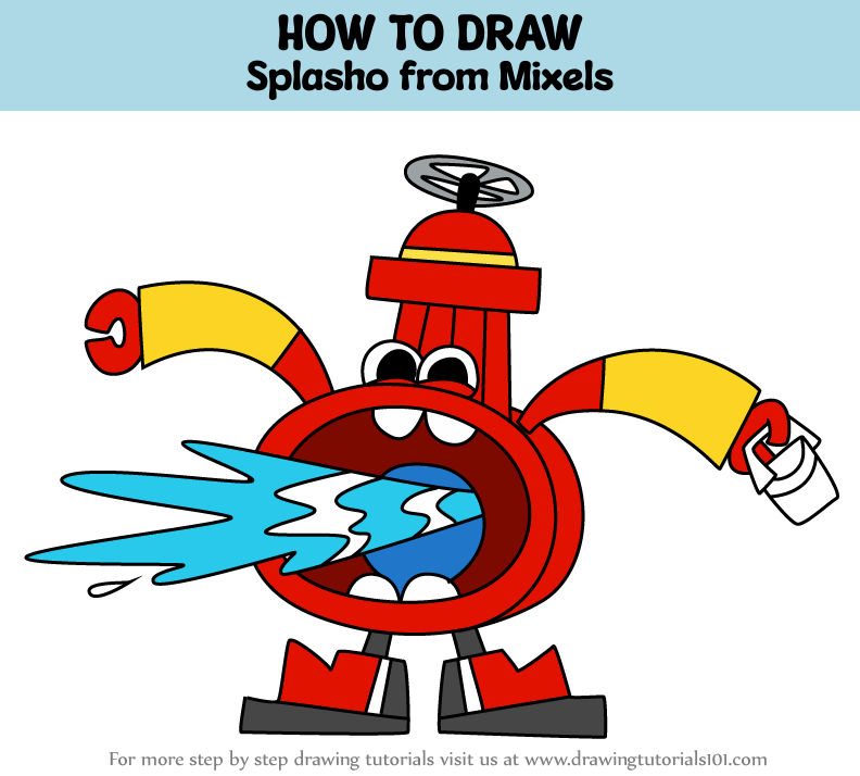 How to Draw Splasho from Mixels (Mixels) Step by Step ...