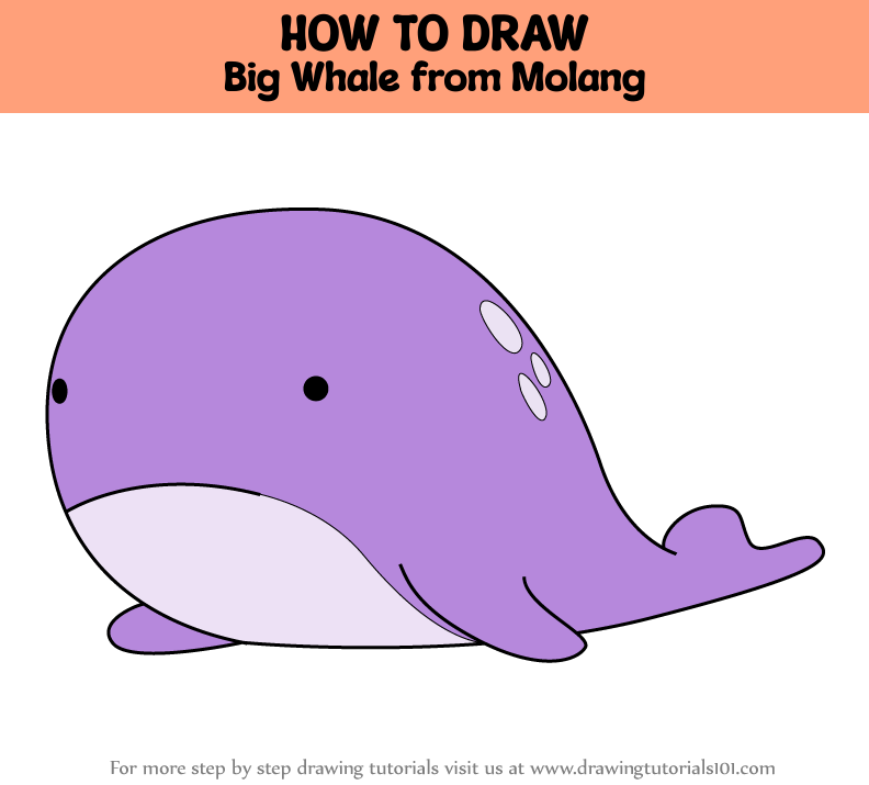 How to Draw Big Whale from Molang (Molang) Step by Step ...