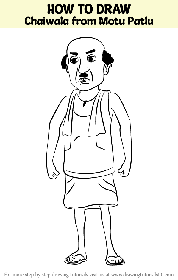 How to Draw Chaiwala from Motu Patlu (Motu Patlu) Step by Step ...