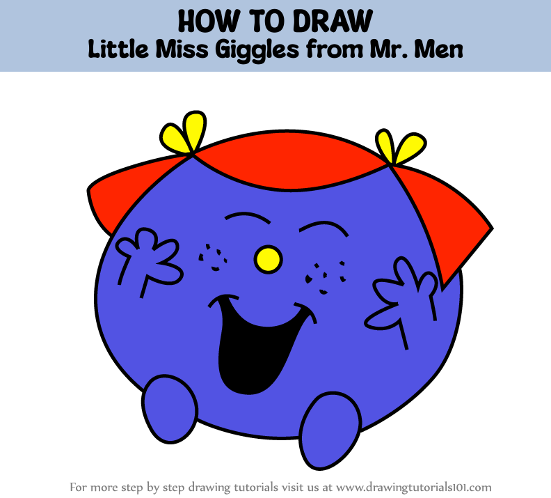 How to Draw Little Miss Giggles from Mr. Men (Mr. Men) Step by Step ...