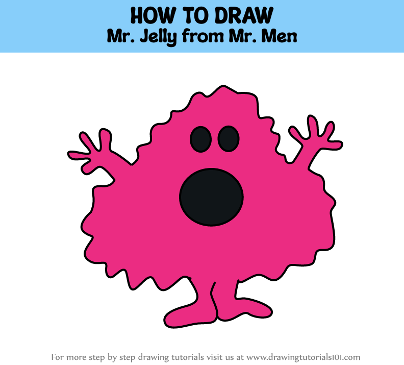 How to Draw Mr. Jelly from Mr. Men (Mr. Men) Step by Step ...