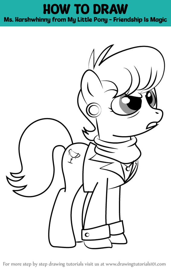 How to Draw Ms. Harshwhinny from My Little Pony - Friendship Is Magic ...