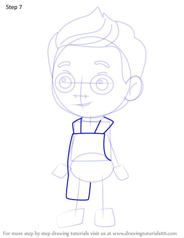 How to Draw Santi Flores from Nina's World (Nina's World) Step by Step ...