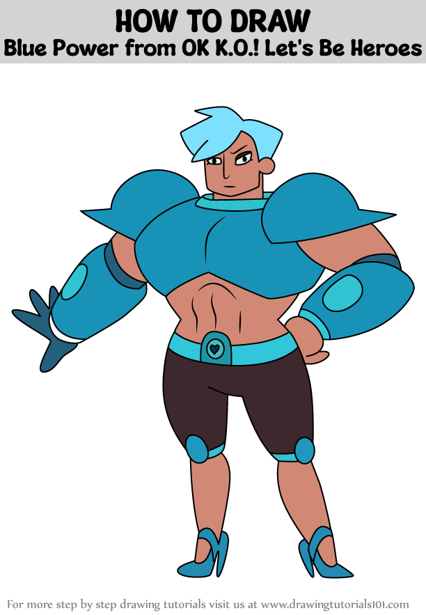 How to Draw Blue Power from OK K.O.! Let's Be Heroes (OK K.O.! Let's Be ...