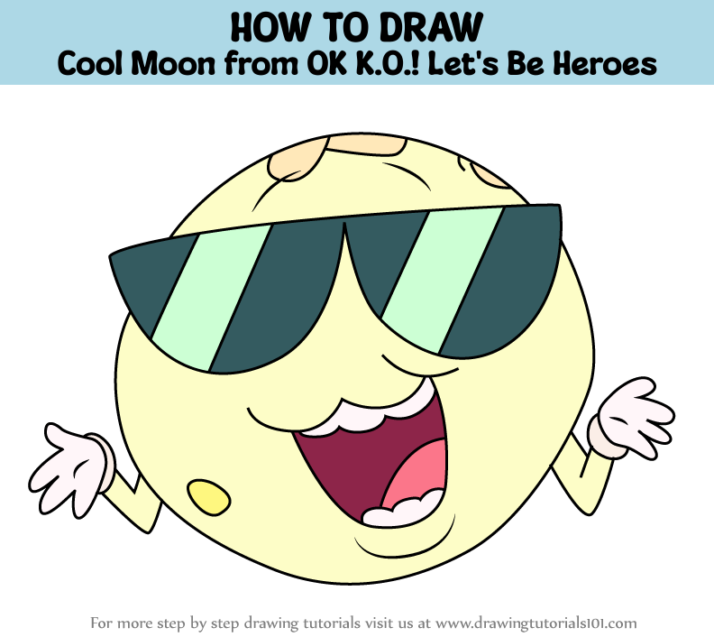 How to Draw Cool Moon from OK K.O.! Let's Be Heroes (OK K.O.! Let's Be ...