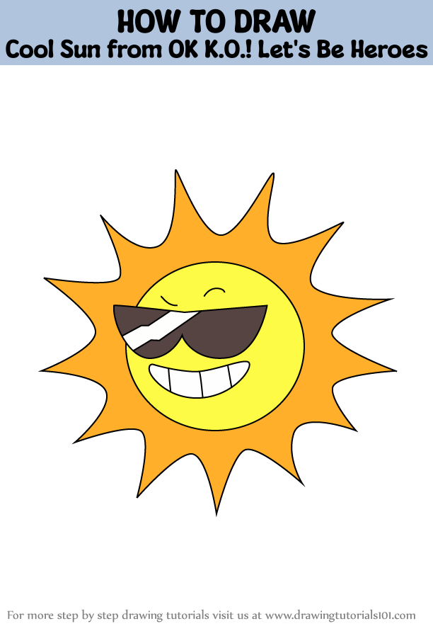 How to Draw Cool Sun from OK K.O.! Let's Be Heroes (OK K.O.! Let's Be ...
