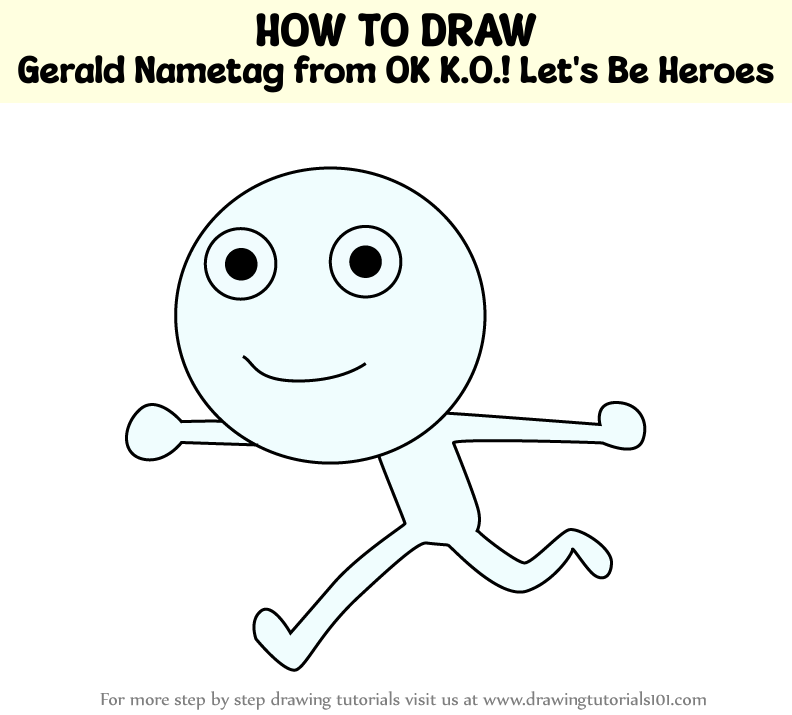 How to Draw Gerald Nametag from OK K.O.! Let's Be Heroes (OK K.O.! Let ...