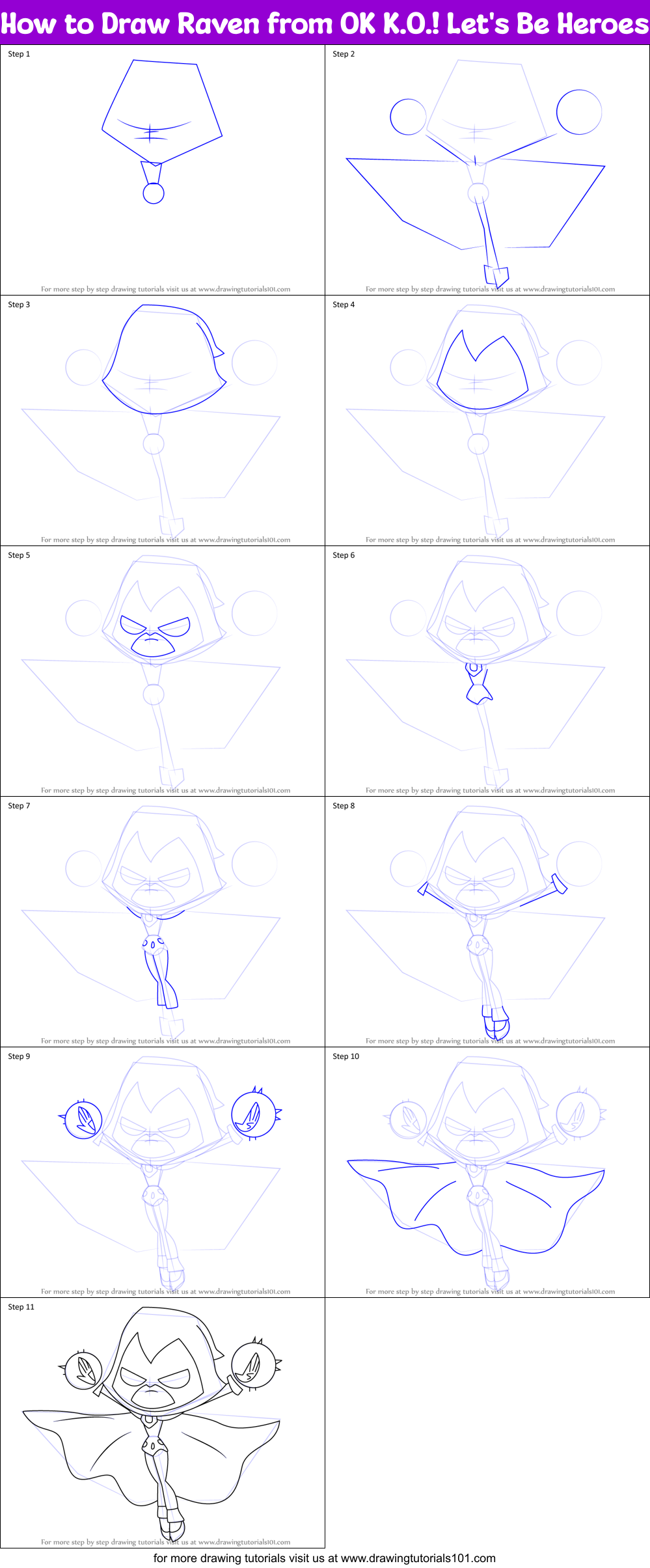 How to Draw Raven from OK K.O.! Let's Be Heroes (OK K.O.! Let's Be ...