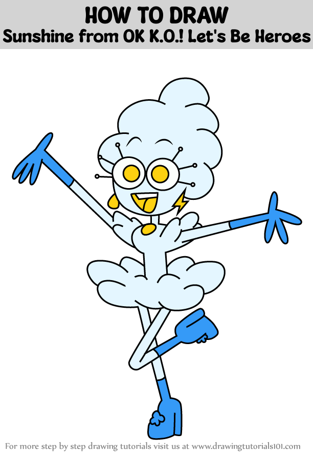 How to Draw Sunshine from OK K.O.! Let's Be Heroes (OK K.O.! Let's Be ...