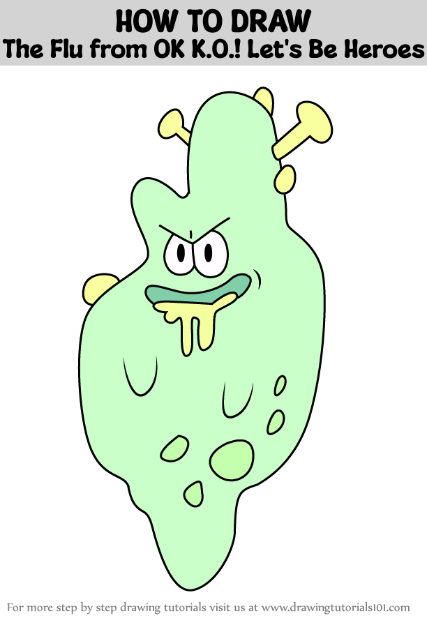 How to Draw The Flu from OK K.O.! Let's Be Heroes (OK K.O.! Let's Be ...