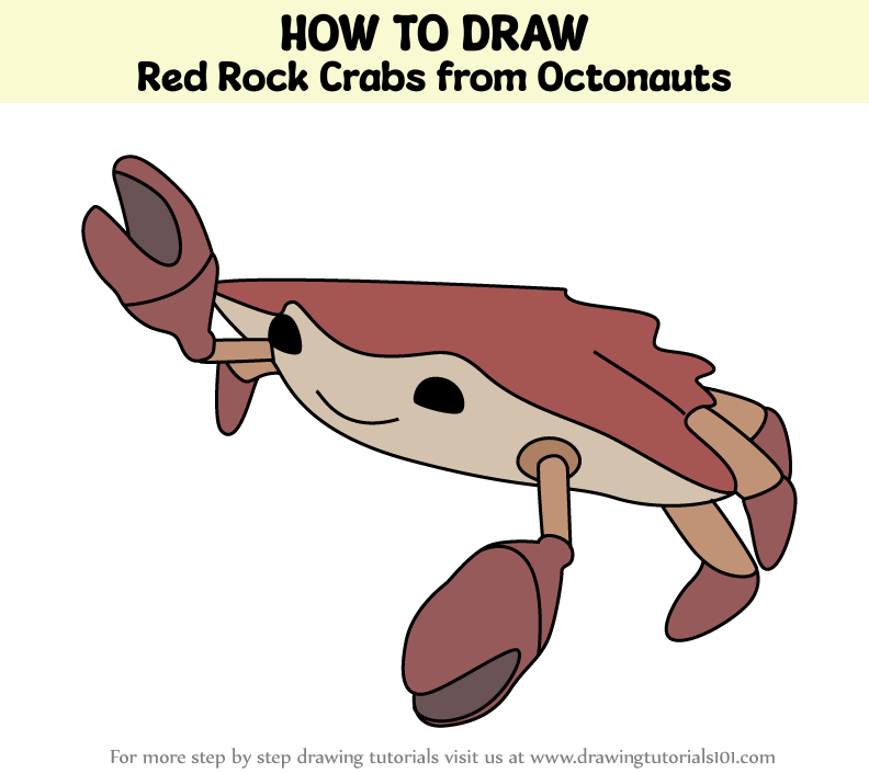How to Draw Red Rock Crabs from Octonauts (Octonauts) Step by Step ...