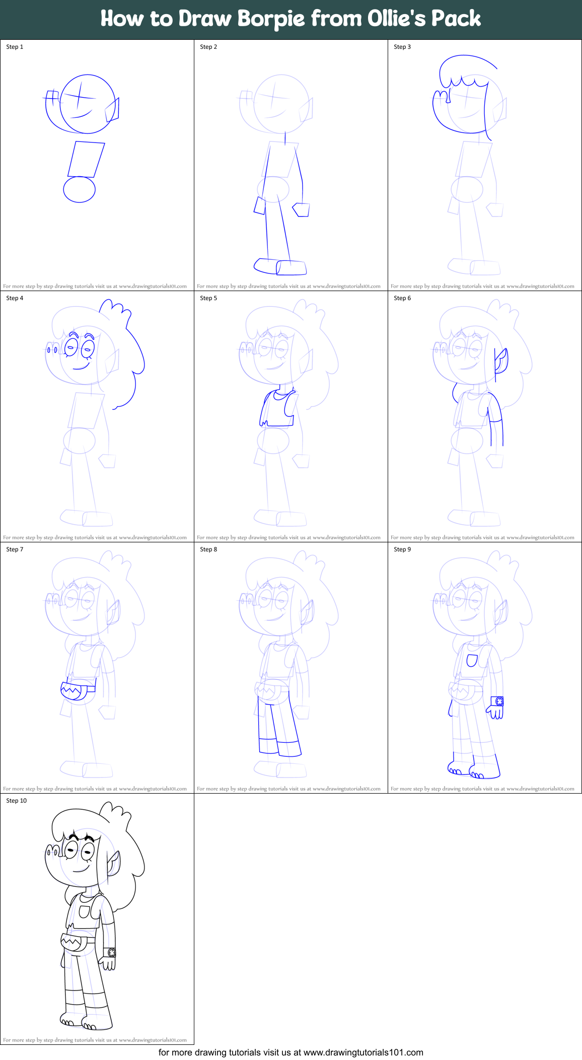 How to Draw Borpie from Ollie's Pack (Ollie's Pack) Step by Step ...