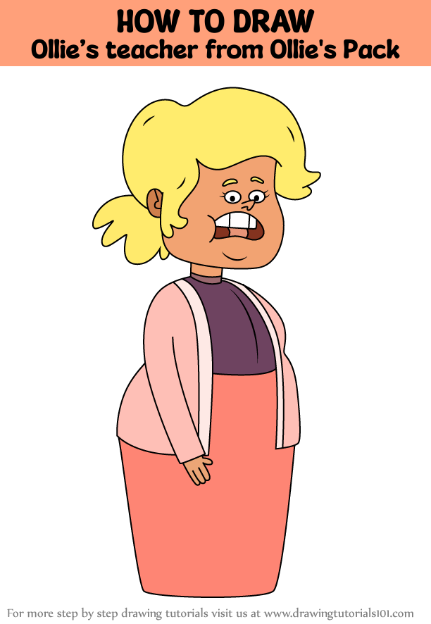 How to Draw Ollie’s teacher from Ollie's Pack (Ollie's Pack) Step by ...
