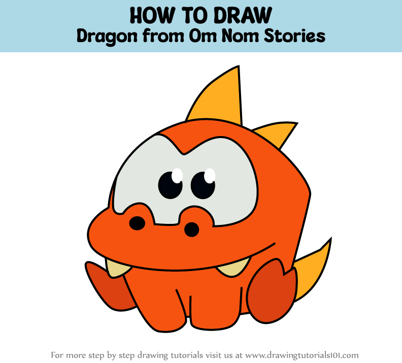 How to Draw Dragon from Om Nom Stories (Om Nom Stories) Step by Step ...