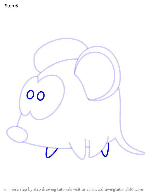 How to Draw Mouse from Om Nom Stories (Om Nom Stories) Step by Step ...